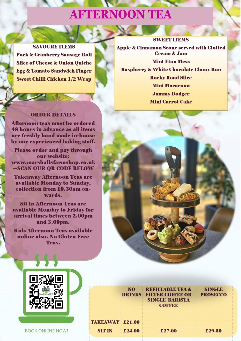 Kitchen & Menus - Marshalls Farm Shop